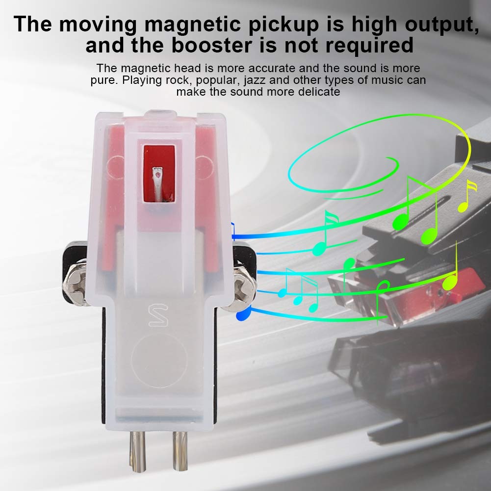 Oumij Record Player Turntable Cartridge Universal Replacement,Phonograph Turntable Dual Moving Magnet Stereo Record Player Stylus Needle