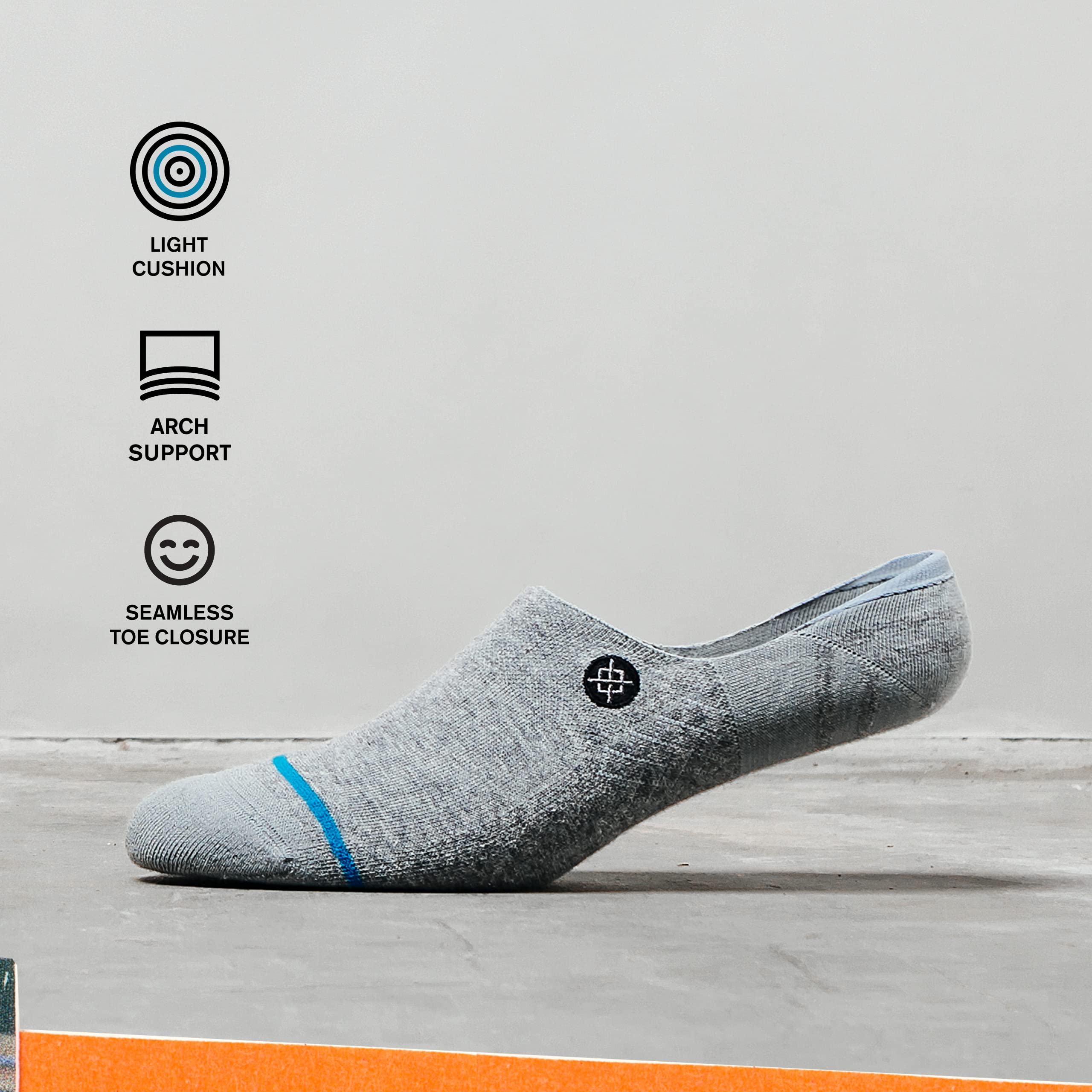 Stance Unwind No Show Black MD (Women's Shoe 8-10.5)