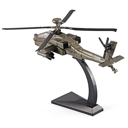 OANMYJJO Helicopter for Boys AH-64 Longbow Apache Helicopter Model Airplane,Diecast Military Attack Helicopter,Model Airplane with Light and Sound,Suitable for Military Lovers to Collect and Gift.