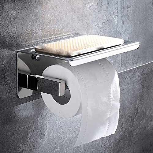 N/A Bathroom Stainless Steel Toilet Roll Holder WC Paper Holder Tissue Boxes Kitchen Paper Towel Holder