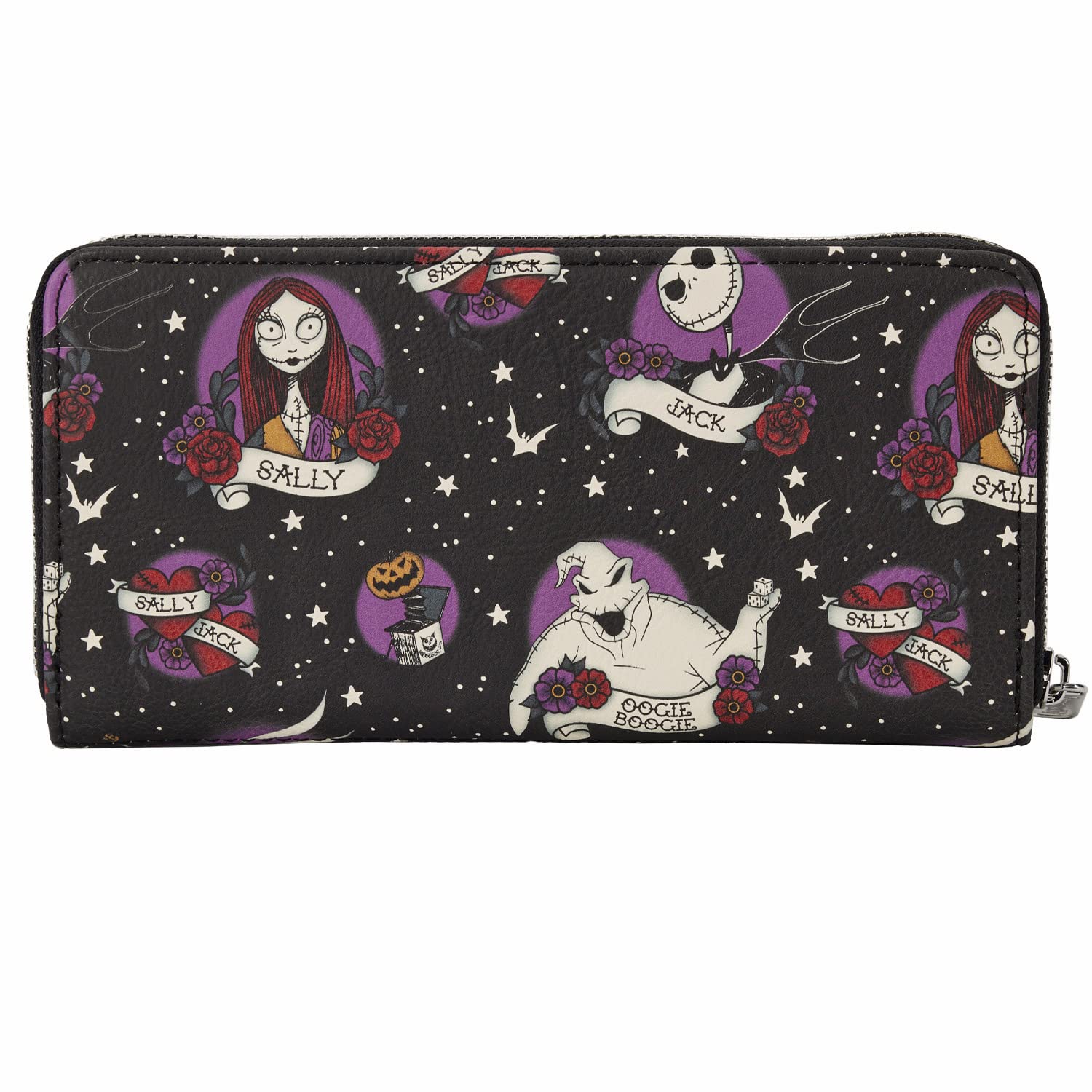 Loungefly Disney The Nightmare Before Christmas Tattoo Art All Over Print Faux Leather Wallet