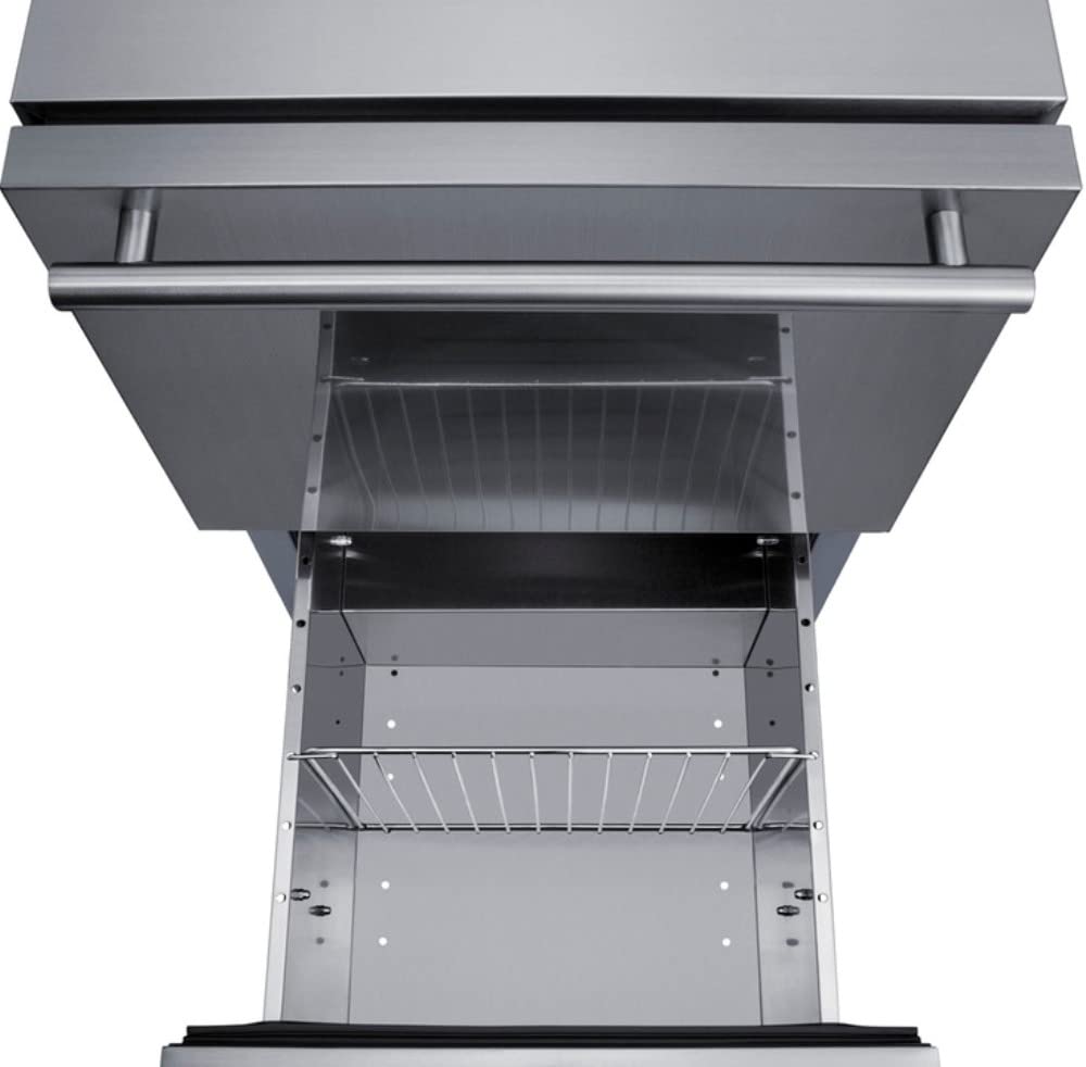 Summit Appliance ADRD18 18" Wide ADA Compliant 2-Drawer All-Refrigerator in Stainless Steel with Panel-Ready Drawer Fronts, Digital Thermostat, Frost-free Defrost, Digital Display