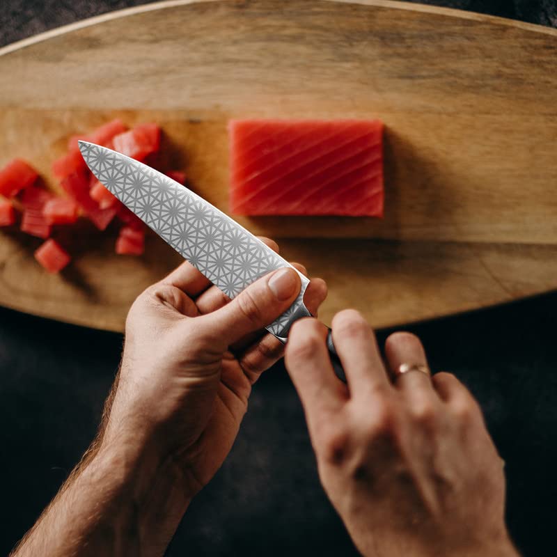 TooSharp Paring Knife, Kitchen Knife 3 Inch Forged with German Stainless Steel, Full Tang Ergonomic Handle, Super Sharp to Hold an Edge, for Paring, Chopping, Slicing Fruits Vegetables, Silver