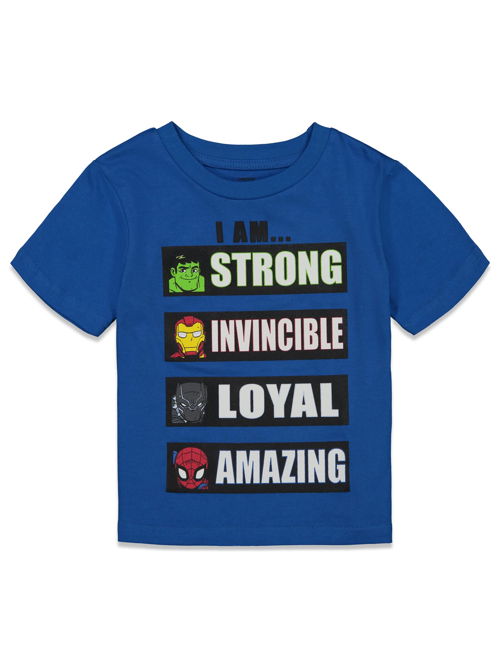 Marvel Avengers Super Hero Adventures Spider-Man Hulk Iron Man Little Boys 4 Pack Graphic T-Shirts 6