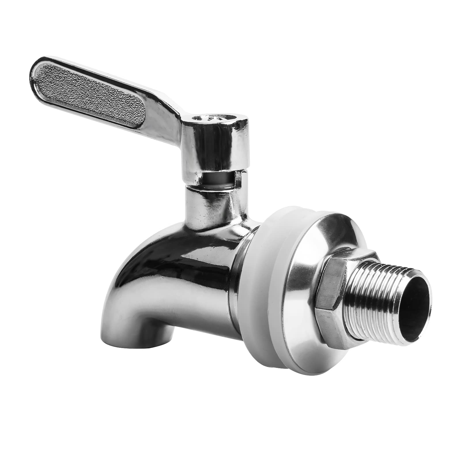 Replacement Spigot for Beverage Dispenser, Stainless Steel Spigot for Drink Dispenser, Water Dispenser Faucet, Food Grade, with Anti-Clogging Cap (1PACK)