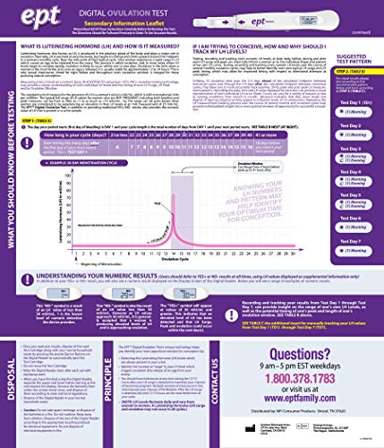Nfi Consumer Products Ept Numeric Digital Ovulation Test Measures Lh Surges Numerically) Lh Numbers are Unique to You & Your Ovulation Window
