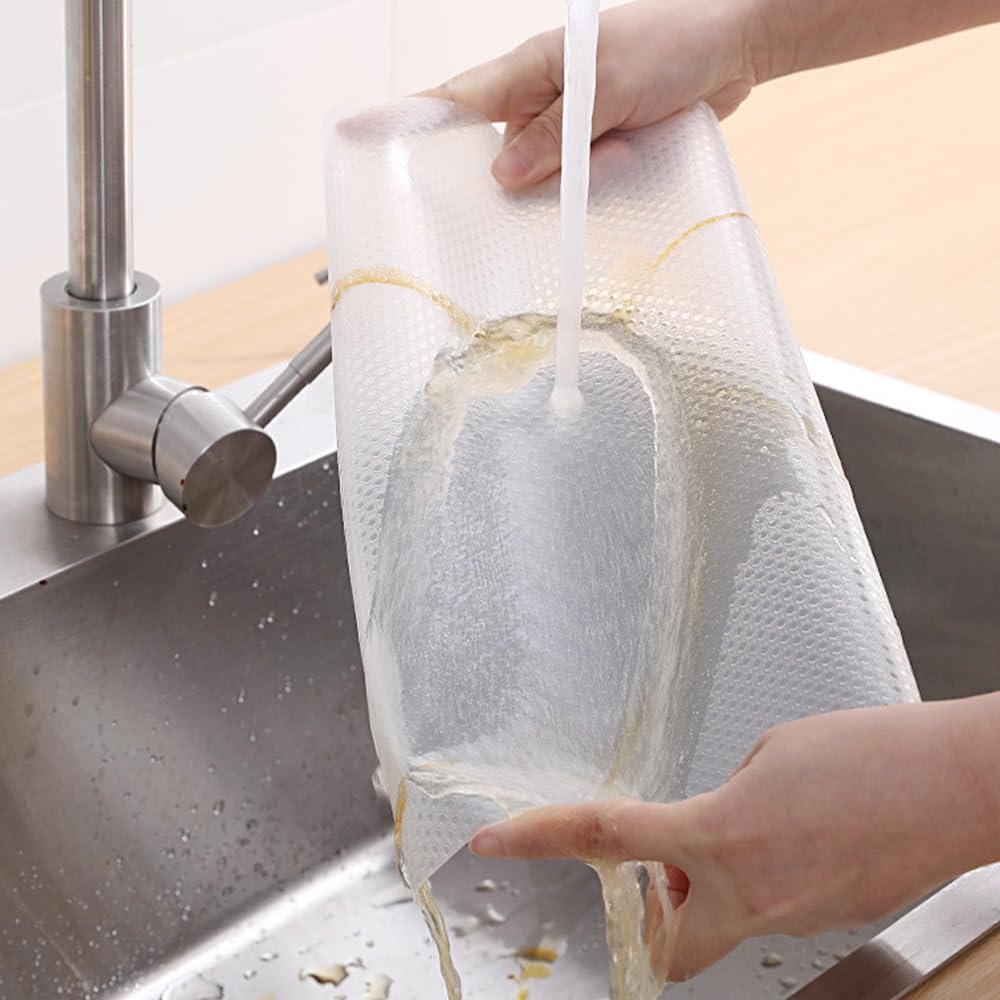 Refrigerator Liners 6 PCS Waterproof Translucent Fridge Liner, Washable Clear Refrigerator Mats (QX114)