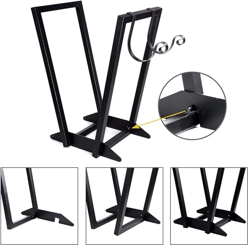 YANGSHUO Firewood Rack Indoor - 23-Inch Fireplace Firewood Holder with Kindling Holder,Heavy Duty Indoor Wood Log Rack