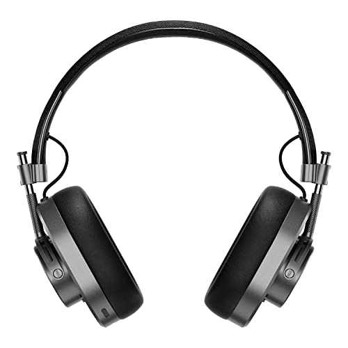MASTER & DYNAMIC MH40 Over-Ear Wireless Headphones Gen II, Gunmetal/Black Coated Canvas/Black Leather