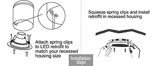 Recessed Light Clips for Downlight | 5 Pairs of Recessed Lighting Clips | Perfect for recessed retrofit Down Light