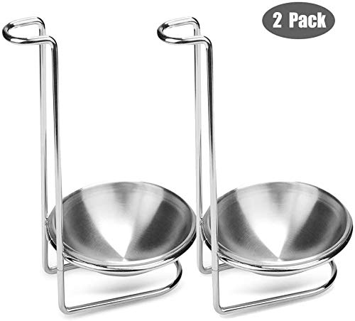 Spoon Rest Holder, iPstyle Stainless Steel Vertical Saving Soup Ladles Holders or Hotpot Restaurant, Buffet, Fast Food Restaurant Kitchen Decor Tool (Spoon Rest - 2Pack)