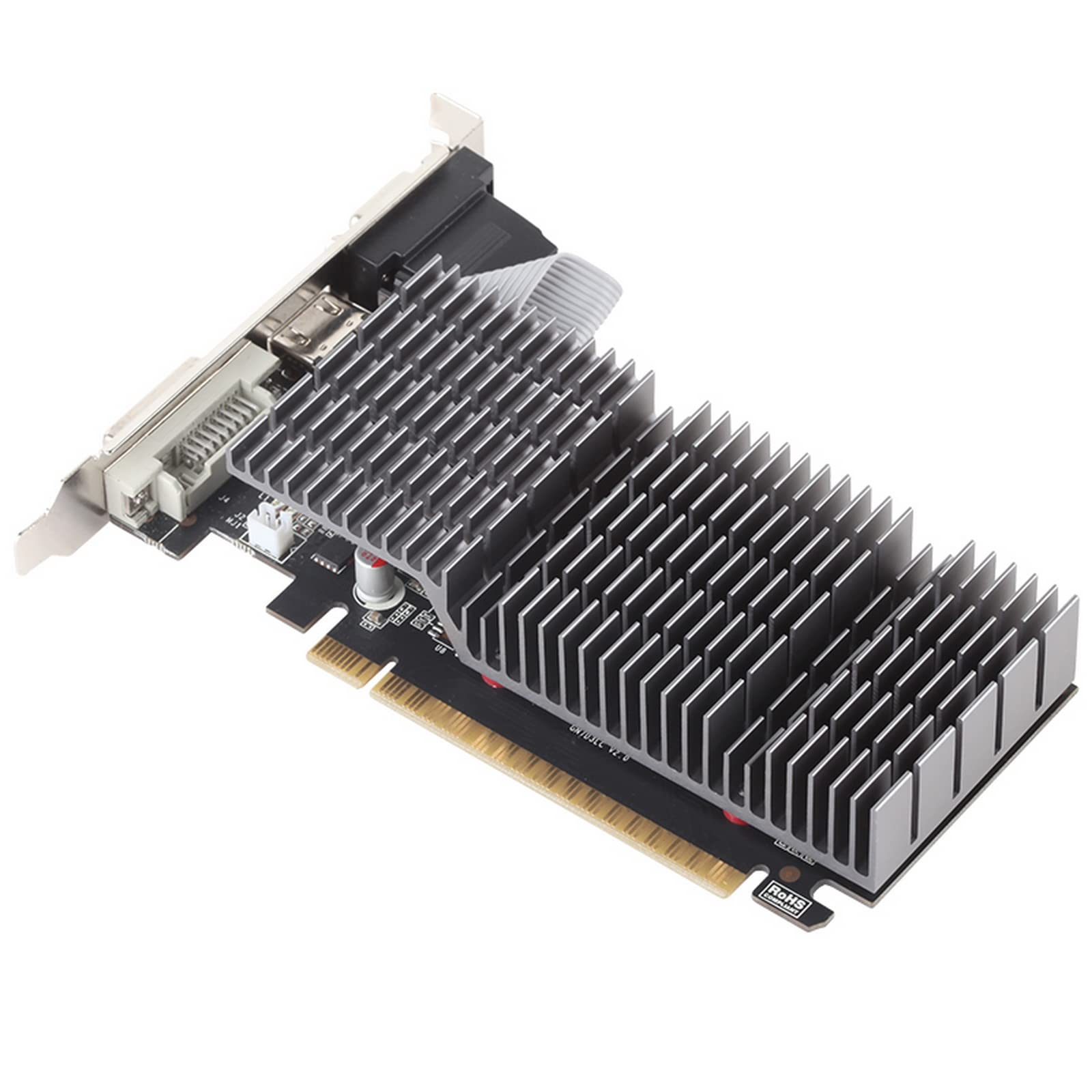 maxsun GEFORCE GT 710 4GB Low Profile Ready Small Form Factor Video Graphics Card GPU Support DirectX12 OpenGL4.5, Low Consumption, VGA, DVI-D, HDMI, HDCP, Silent Passive Fanless Cooling System