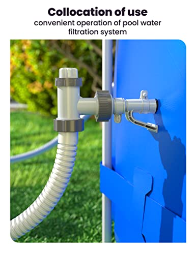 SUMMERBUDDY Type B Hose Adapter & Plunger Valve & Pool Hose Holder for Above Ground Swimming Pool, 1.25" to 1.5" Pool Hose Adapter B & On/Off Plunger Valve for Threaded Pumps (2 Packs)