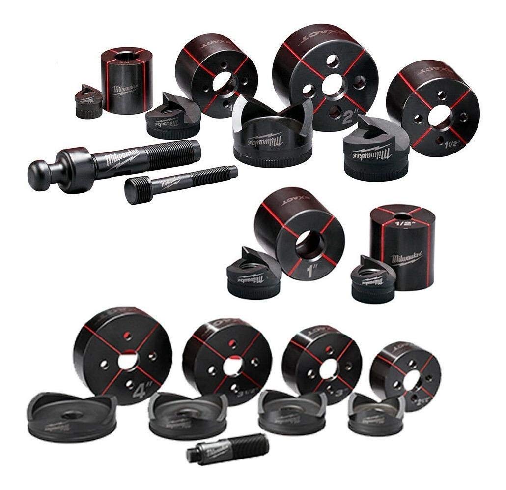 MilwaukeeTool M18 18-Volt Lithium-Ion 1/2 in. - 4 in. Force Logic High Capacity Cordless Knockout Tool Kit/W Die Set, 3.0Ah Batteries