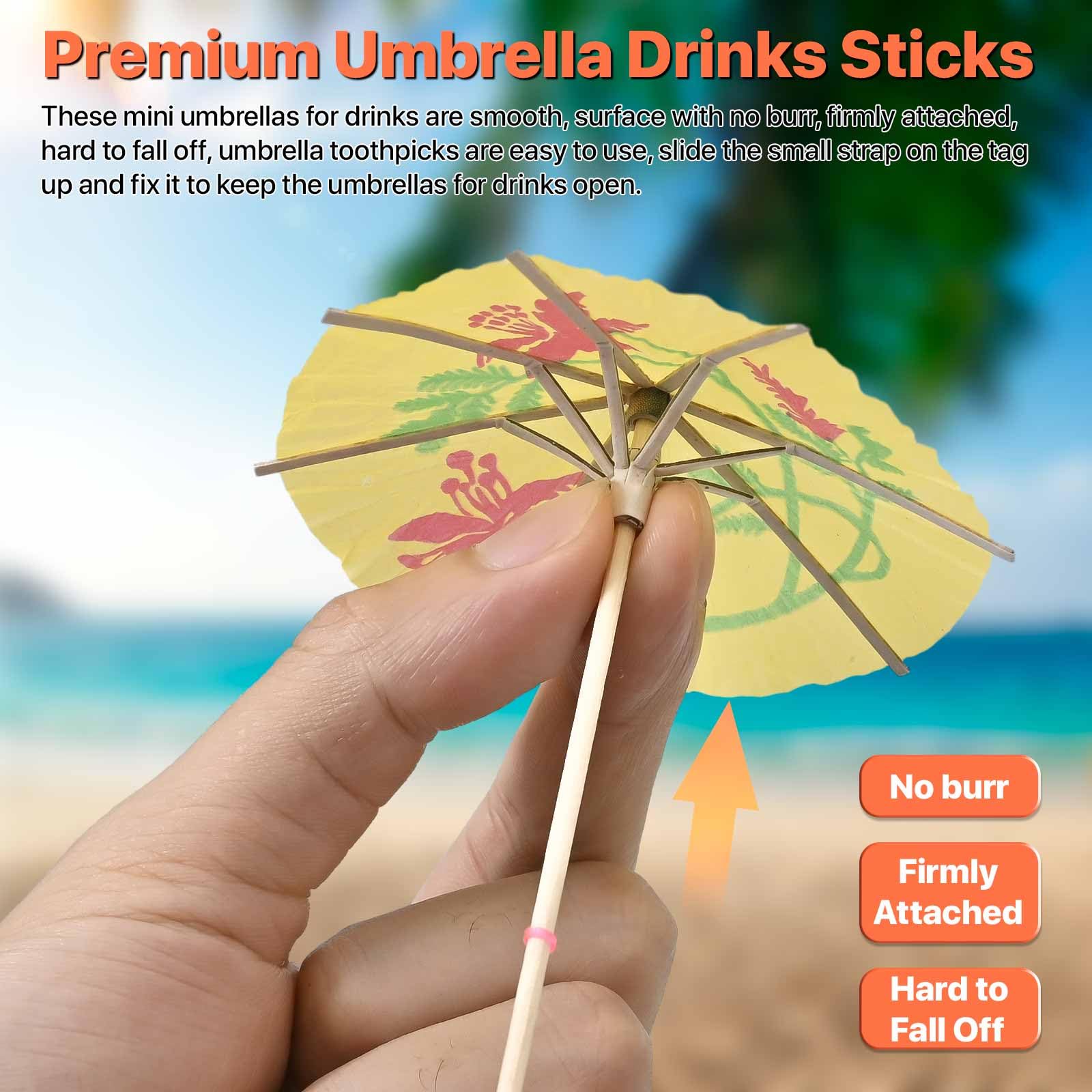 OFCOX Drink Umbrellas, Drink Umbrellas Cocktail Picks, Cocktail Umbrellas, Cocktail Umbrellas for Drinks, Cocktail Decorations for Drinks, Umbrella Drinks Sticks, Mini Umbrellas for Drinks. 150 PCS