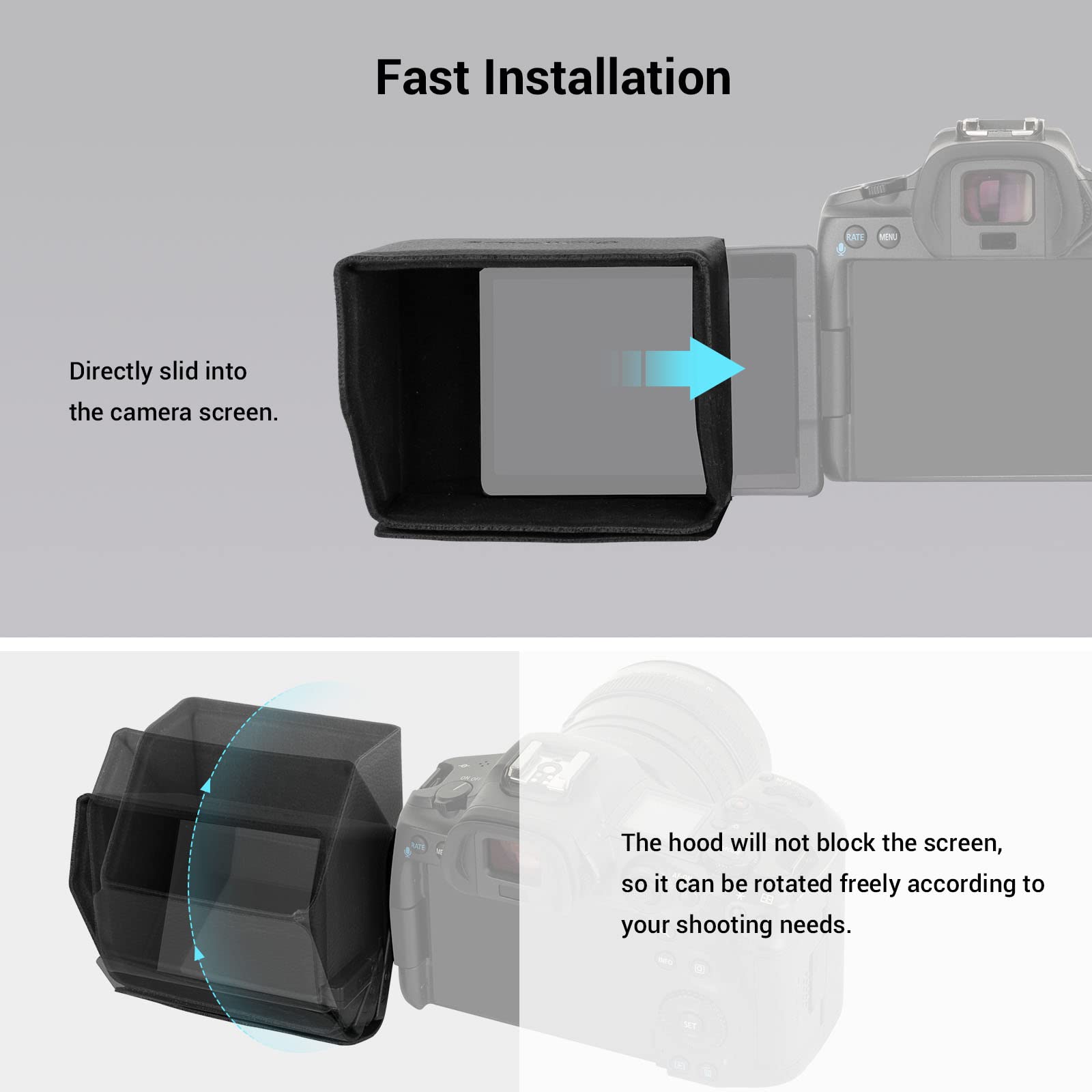 SmallRig Camera SunHood Screen Sunshade for Canon R3/ R5 3673