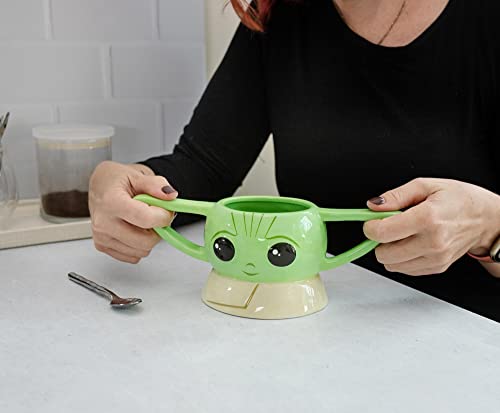 STAR WARS: The Mandalorian Grogu Sculpted Ceramic Mug | Holds 20 Ounces