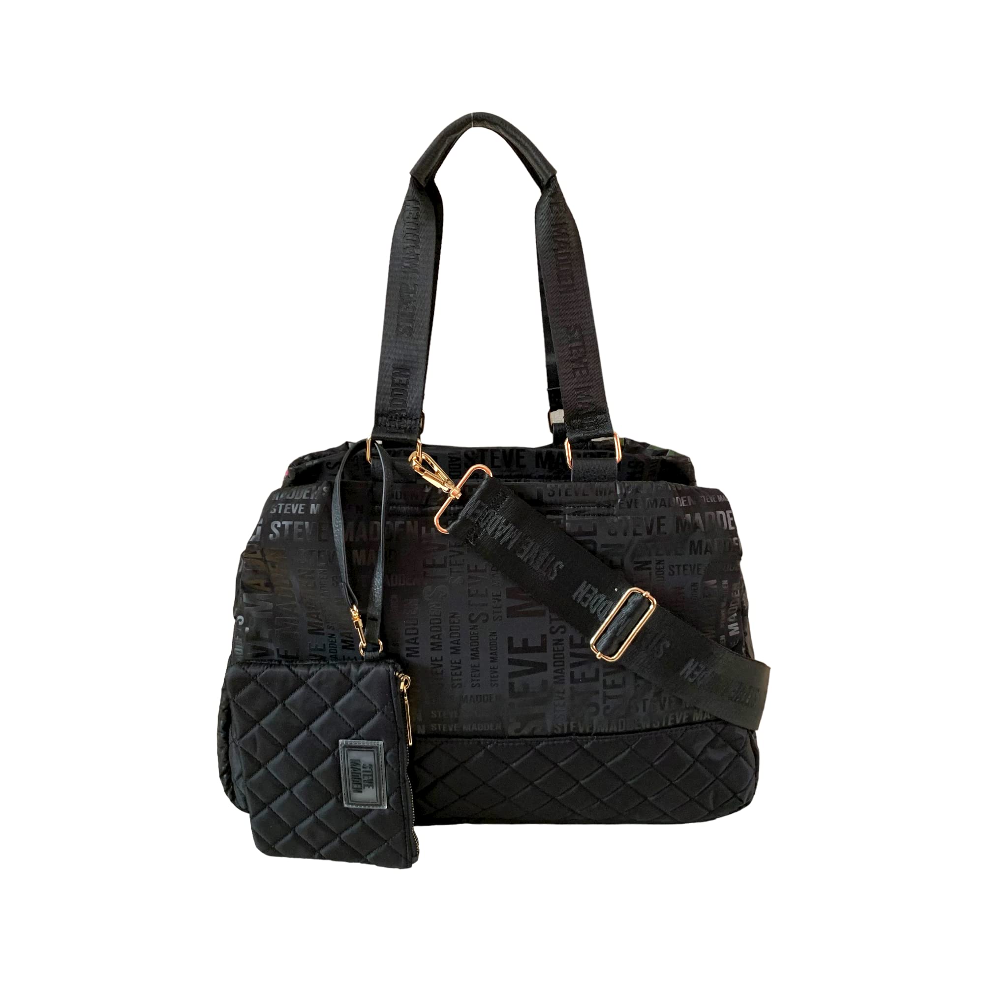 Steve Madden Bsasha Crossbody Tote Bag (BLK FLORAL)