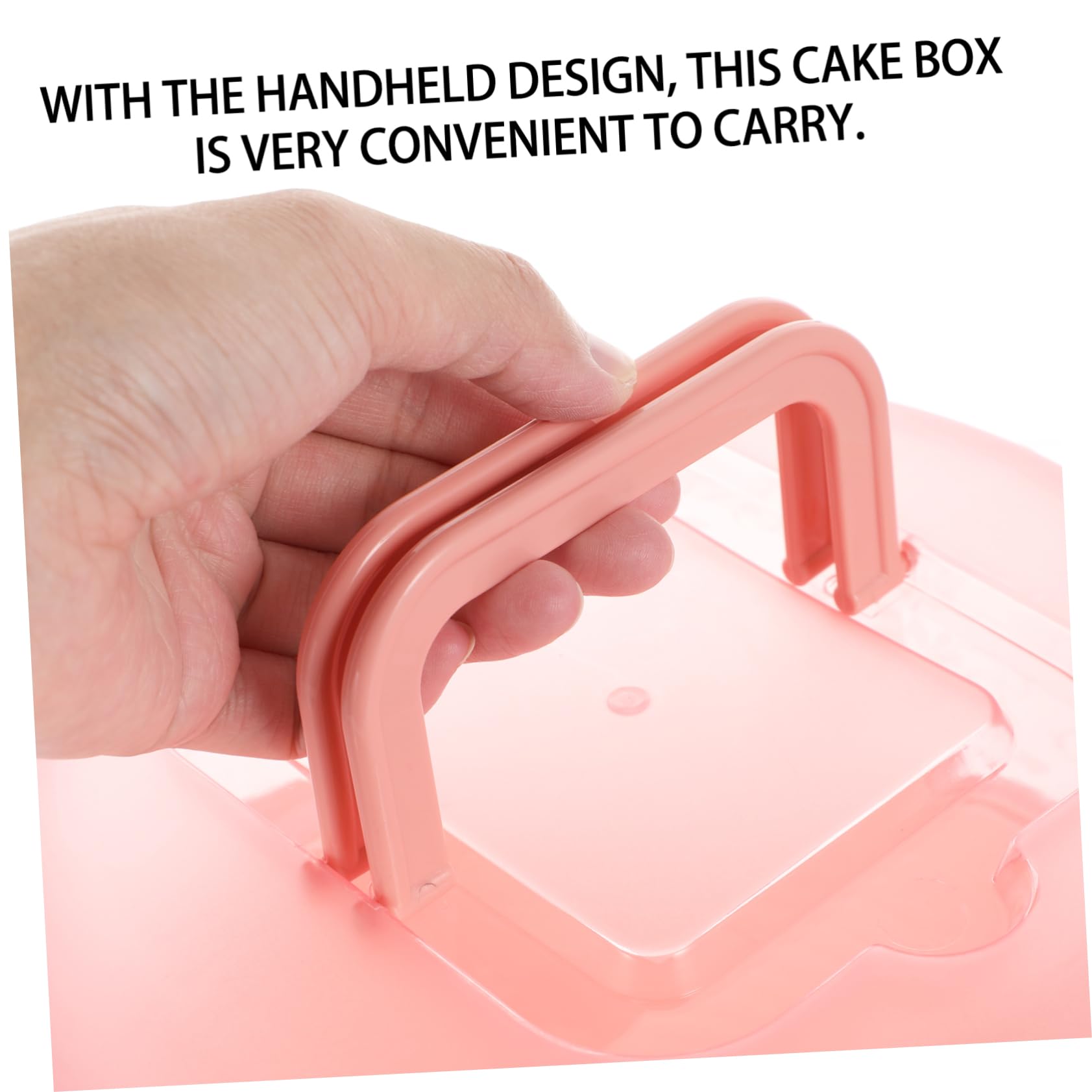Mikinona 1Pc cake box Cake Plate cake containers with lids cake stand with dome cupcake carrier Cake Carrier with Lid travel tray Round Storage Container pp polypropylene suite bride mini