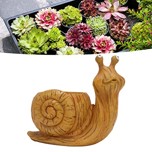 Small Snail Succulent Flower Pots Mini Plant Containers Cute Resin Snail Animal Shaped Flower Pot Succulent Planter Vintage Cactus Plant Pot for Bonsai Cactus Home Office Desktop Ornaments