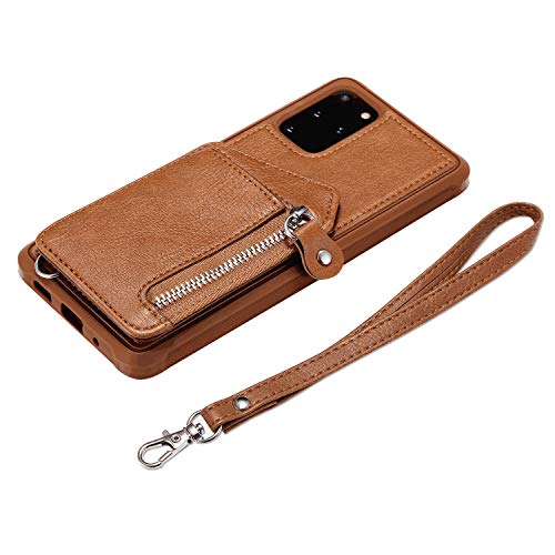 TemplarMoon Flip Case Fit for Samsung Galaxy S9 Plus, Kickstand Card Holders Extra-Protective Brown Leather Cover Wallet for Samsung Galaxy S9 Plus