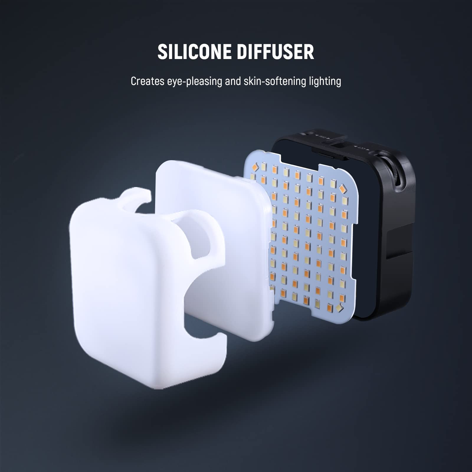 Neewer Ultra Bright Mini LED Video Light - 49 Dimmable High Power LED Panel Video Light Compatible with DJI Ronin-S OSMO Mobile 2 Zhiyun WEEBILL Smooth 4 Gimbal Canon Nikon Sony DSLR Cameras etc