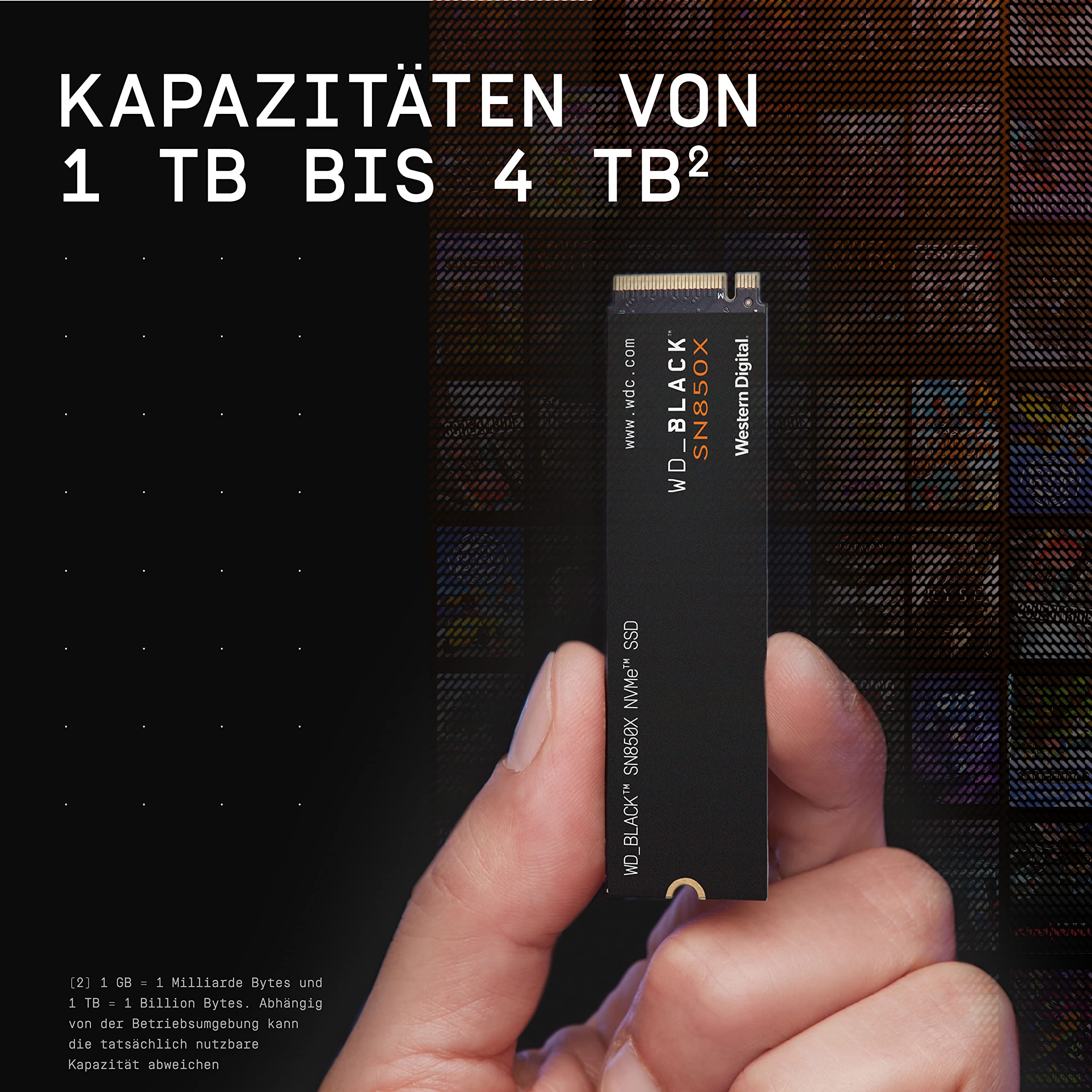 WD_BLACK 1TB SN850X NVMe Internal Gaming SSD Solid State Drive - Gen4 PCIe, M.2 2280, Up to 7,300 MB/s - WDS100T2X0E