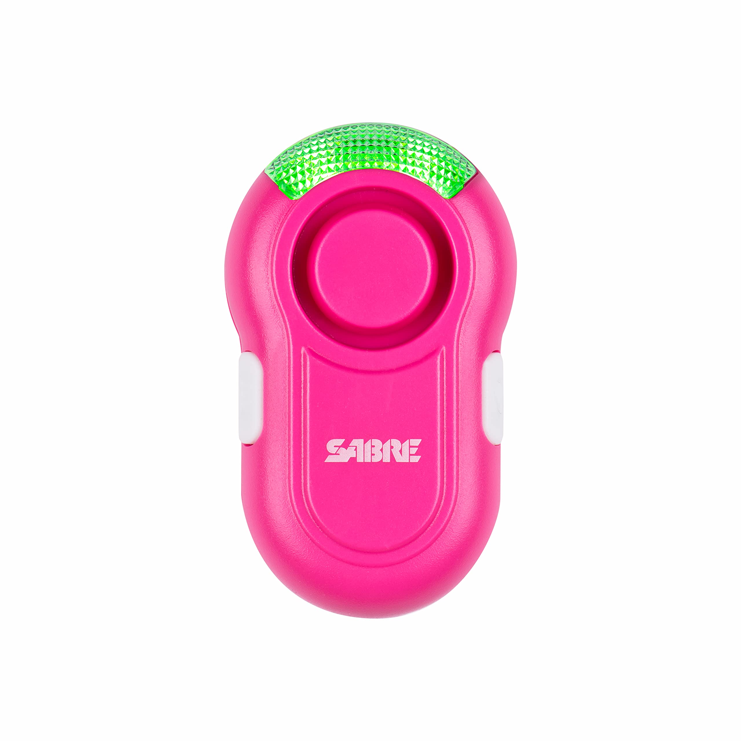 SABRE Clip-On Personal Alarm with LED Safety Light & Pepper Spray Keychain, 25 Bursts of Maximum Police Strength OC Spray, Quick Release Key Ring for Easy Access