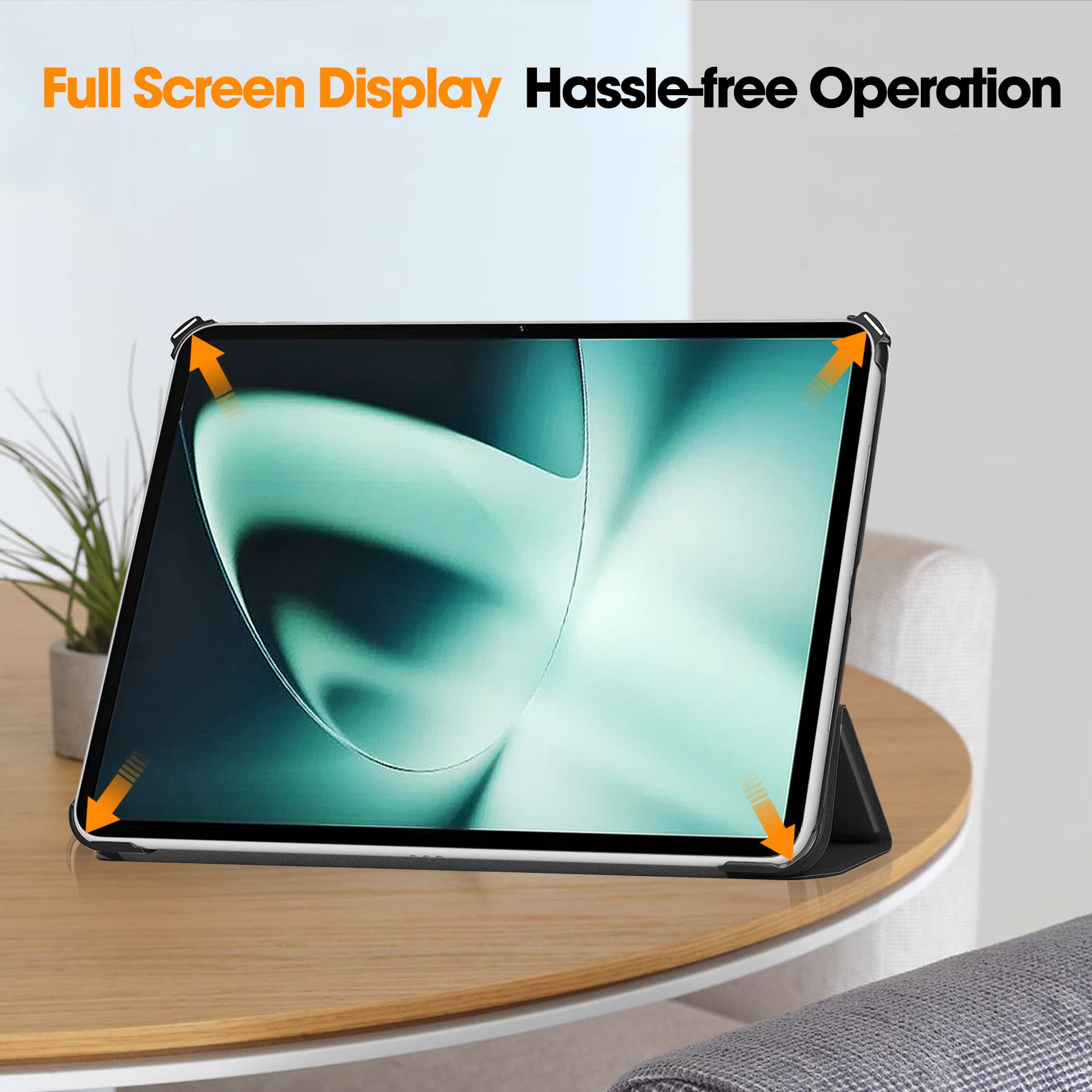 zZjoOoj for Xiaomi Redmi Pad Case 10.61 inch, Ultra Thin and Lightweight, Auto Alarm Clock/Sleep, Black