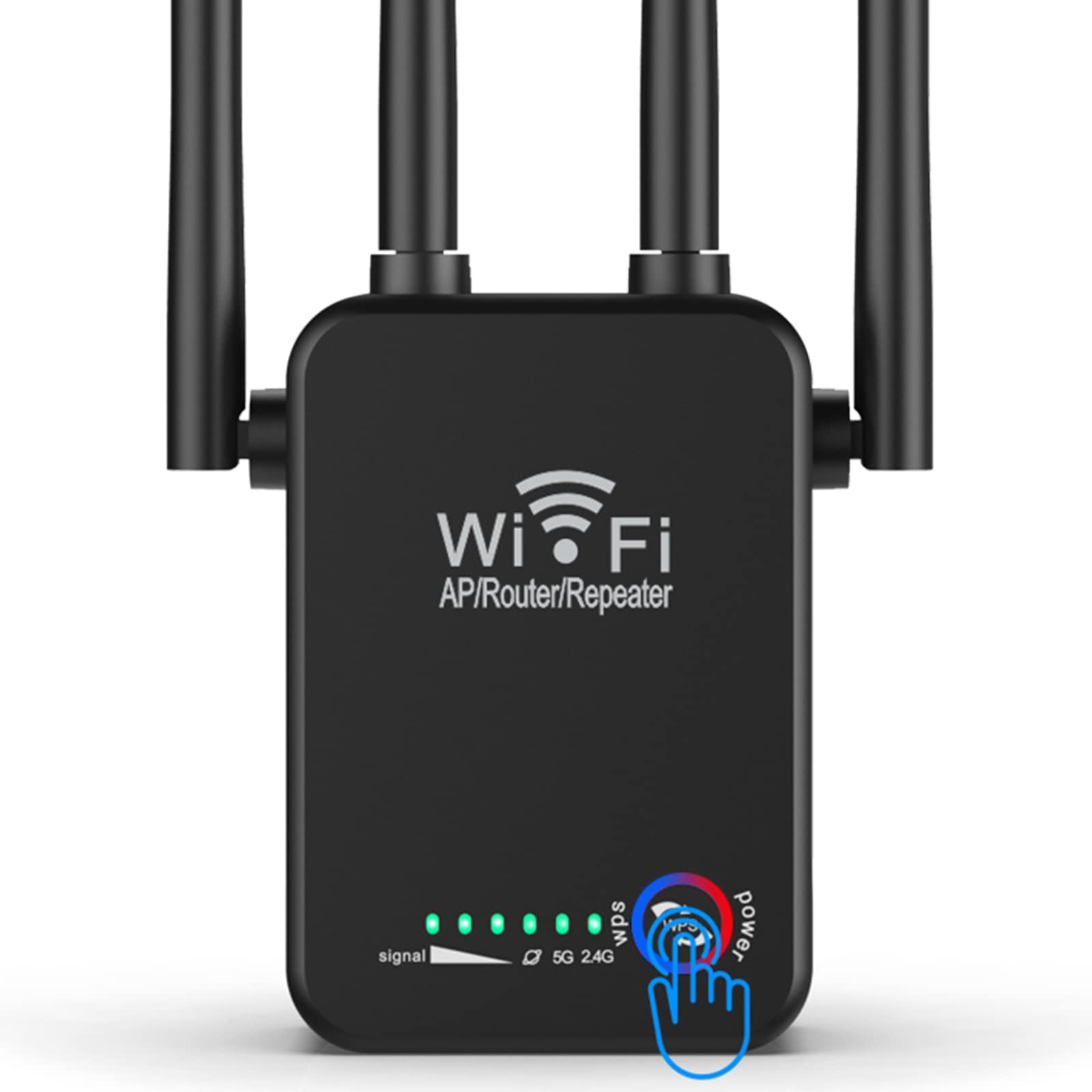 WiFi Extender 1200Mbps, WiFi Range Extender Signal Booster up to 9800sq.ft, WiFi Extenders Signal Booster for Home, WiFi Amplifier WiFi Range Extender, Wireless Internet Repeater, 1-Tap Setup