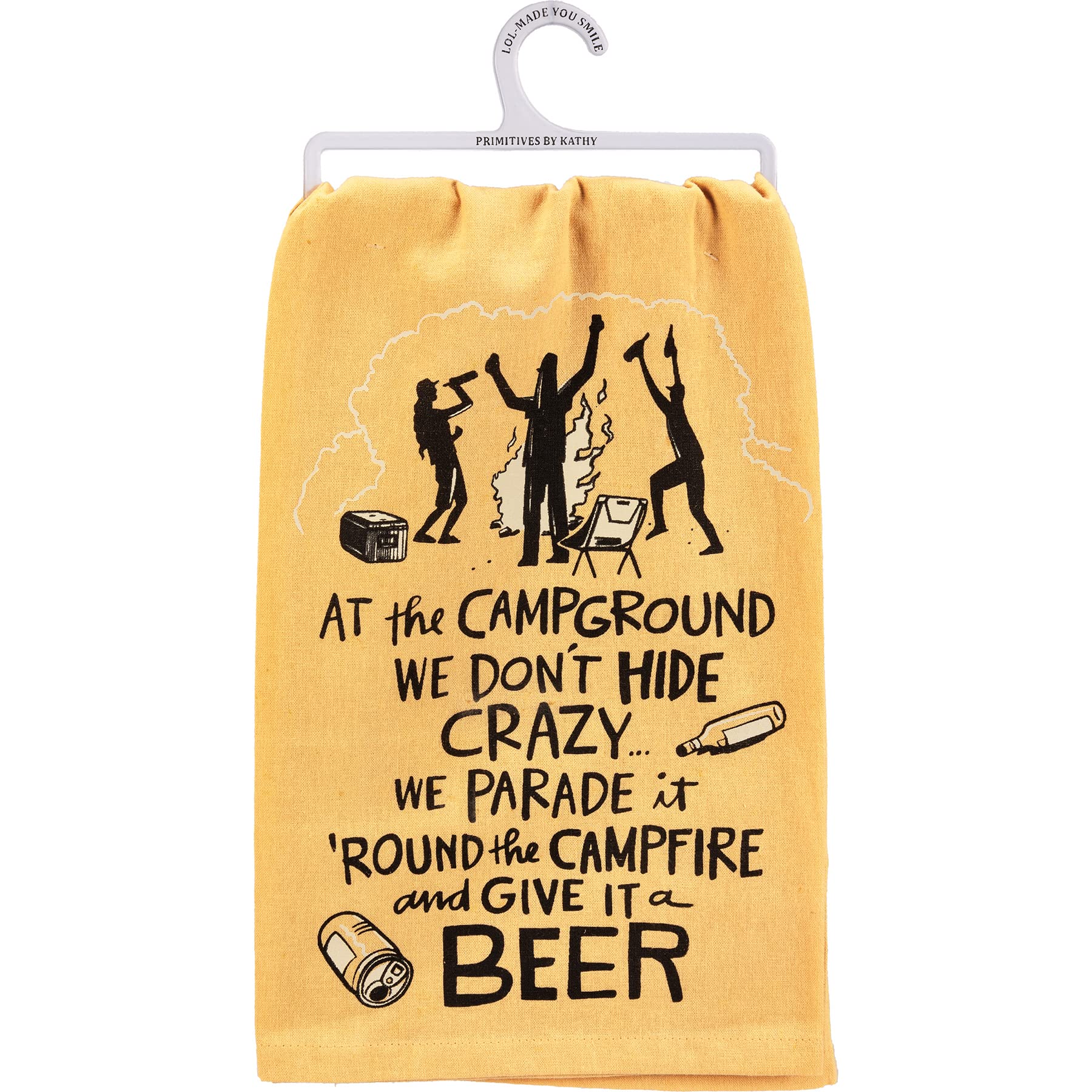 Primitives by Kathy at The Campground We Don't Hide Crazy… We Parade It 'Round The Campfire and Give It A Beer Kitchen Towel