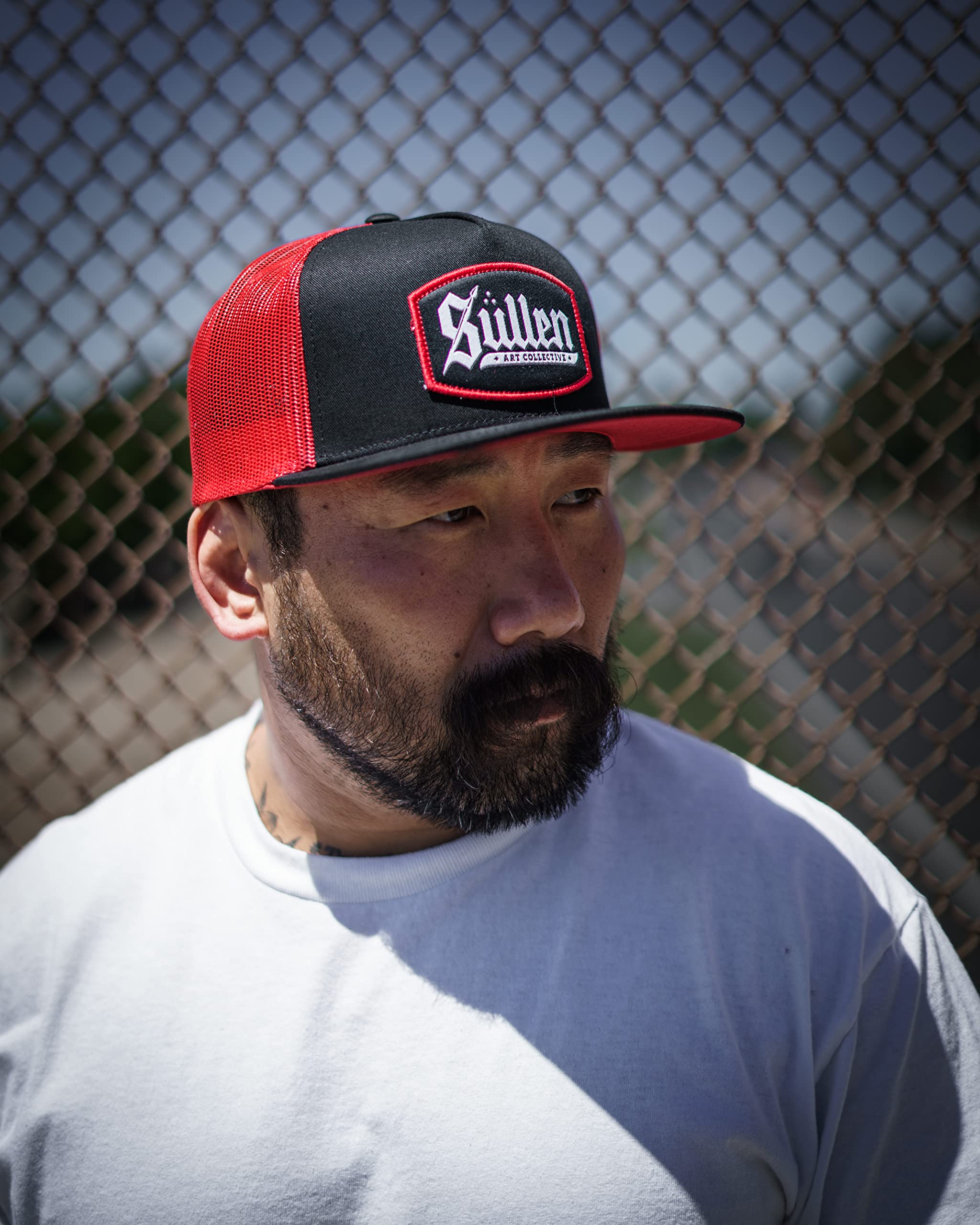 Sullen Contour Snapback Tattoo Lifestyle Hat (Black/Red)
