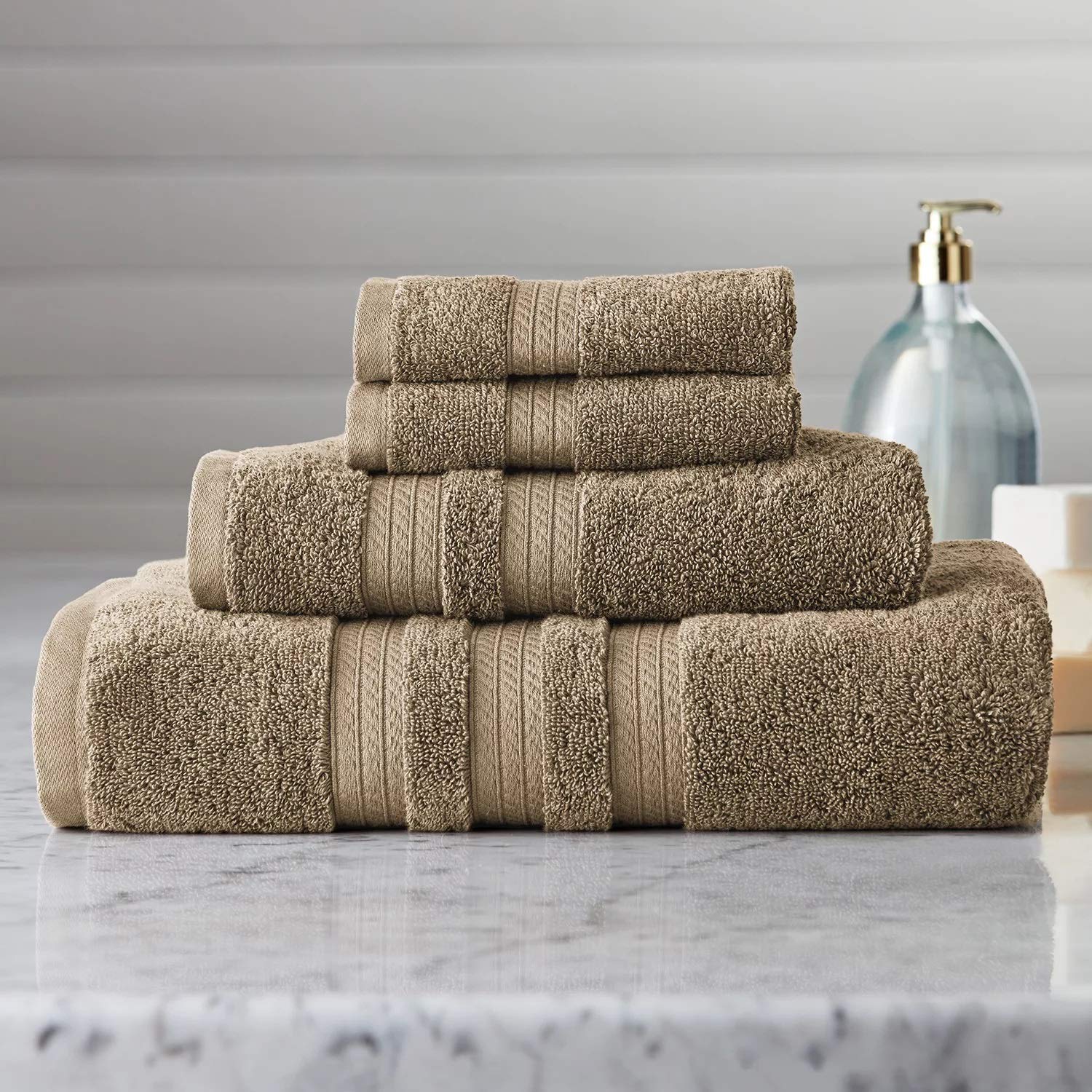 Member's Mark Hotel Premier Collection 100% Cotton Luxury Bath Towel - Brown Stone