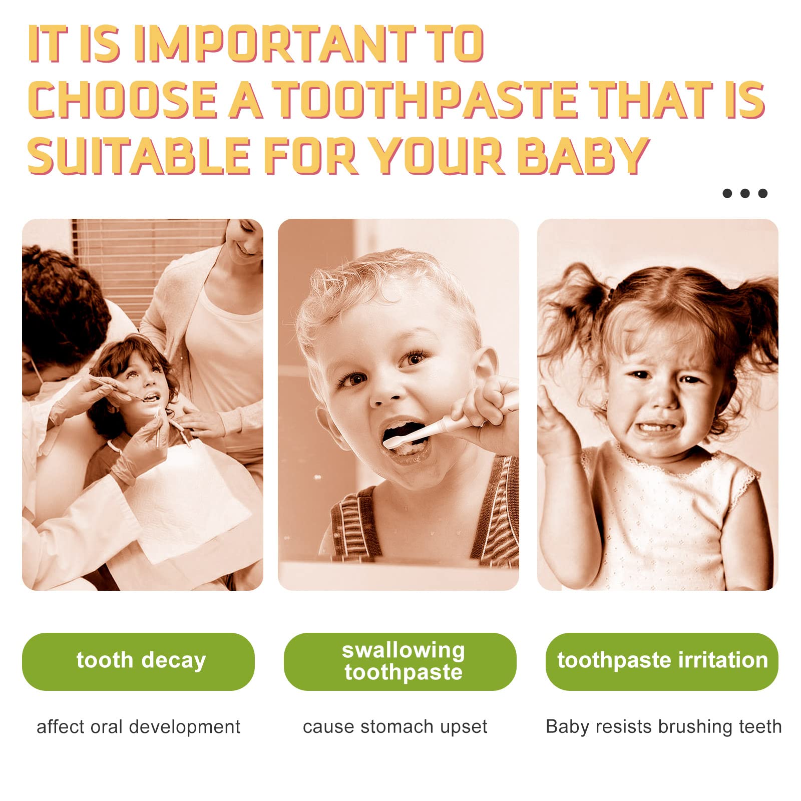 Moulis Foam Toothpaste Kids, Children Whitening Toothpaste with Low Fluoride & Natural Formula to Reduce Plaque, Toddler