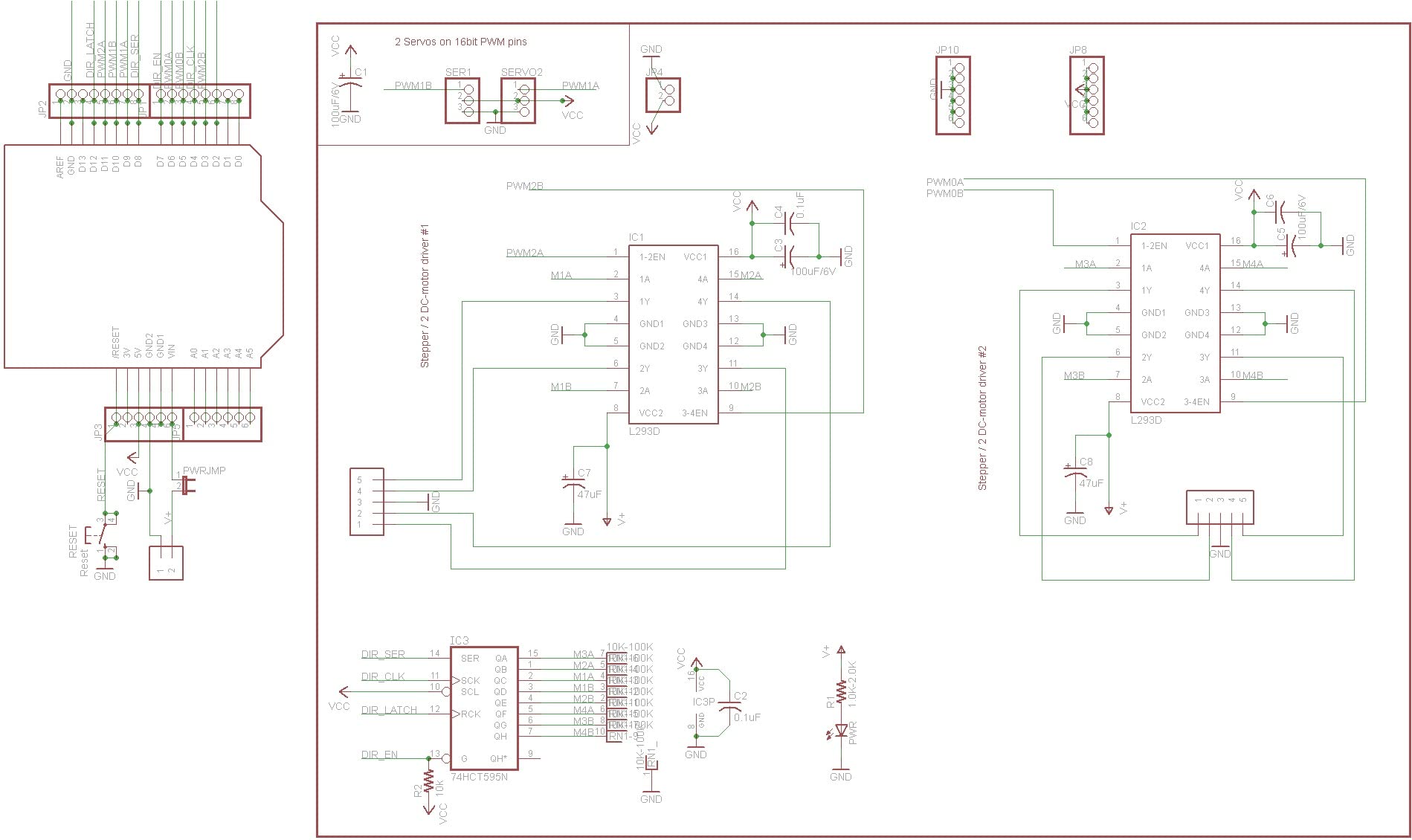 WWZMDiB L293D DC Motor Drive Shield Expansion Board Compatible with Duemilanove R3 AVR