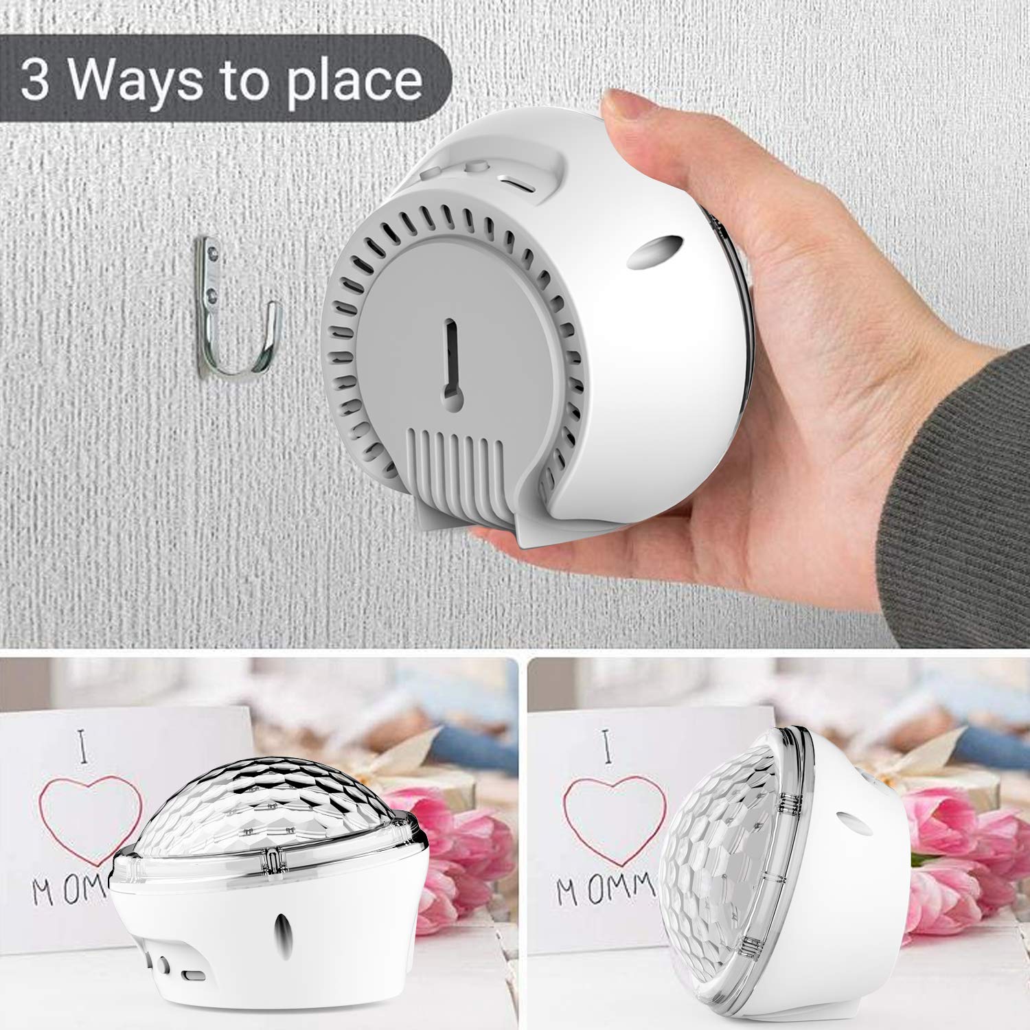 Night Llight Star Projector, Portable USB Star Projector, with 4 Modes and Timers, Suitable for Children, Babies, Adults, Bedroom, Living Room, Game Room/Kitchen Decoration