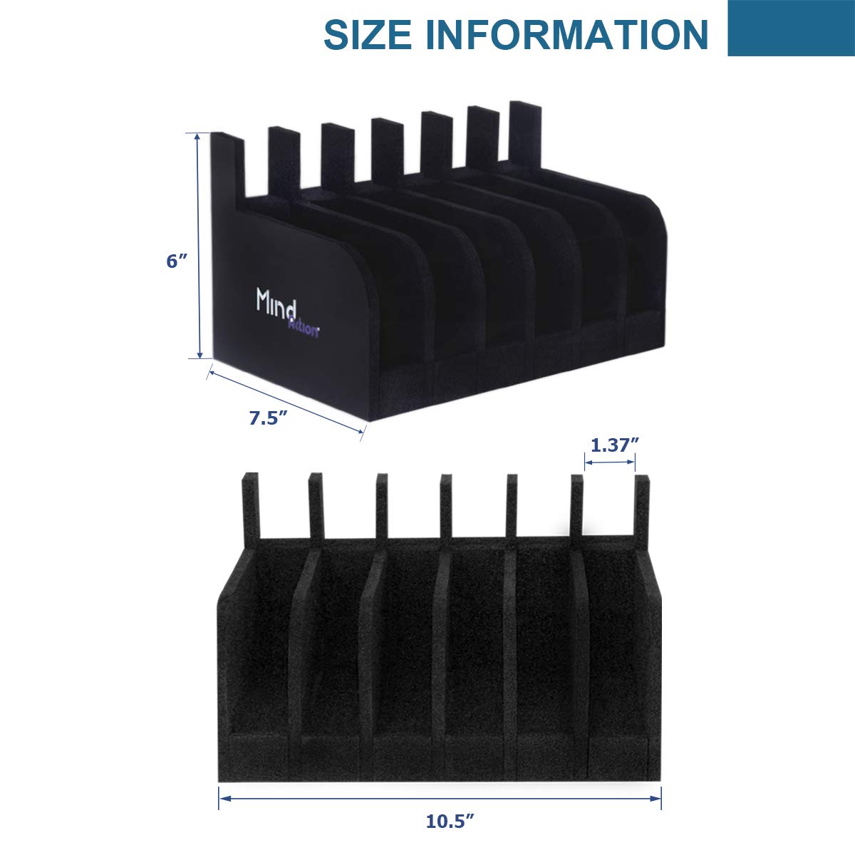 Mind and Action Foam Pistol Rack Handgun Holder for Gun Safe Gun Cabinet Accessories, Customized Gun Storage from 1 up to 6 Firearms