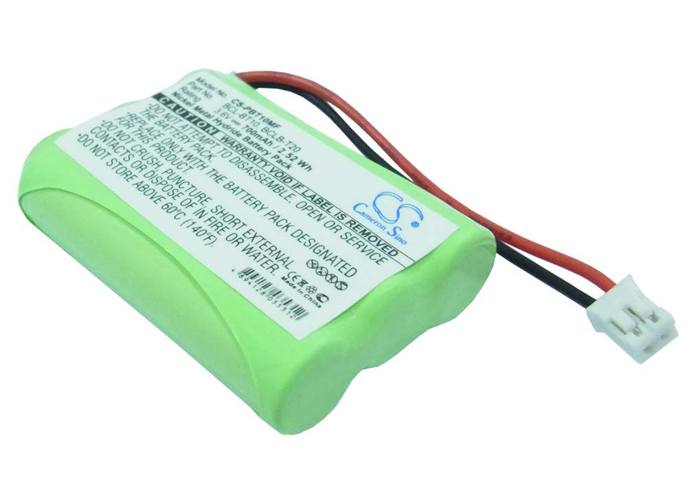 Replacement Battery for IntelliFax-1960c, IntelliFax-2580c, MFC-885cw, BCL-D70, FAX-1960C, MFC-2580c, fits Part Number BCL-BT, LT0197001,3.6V Ni-MH 700mAh/2.52Wh