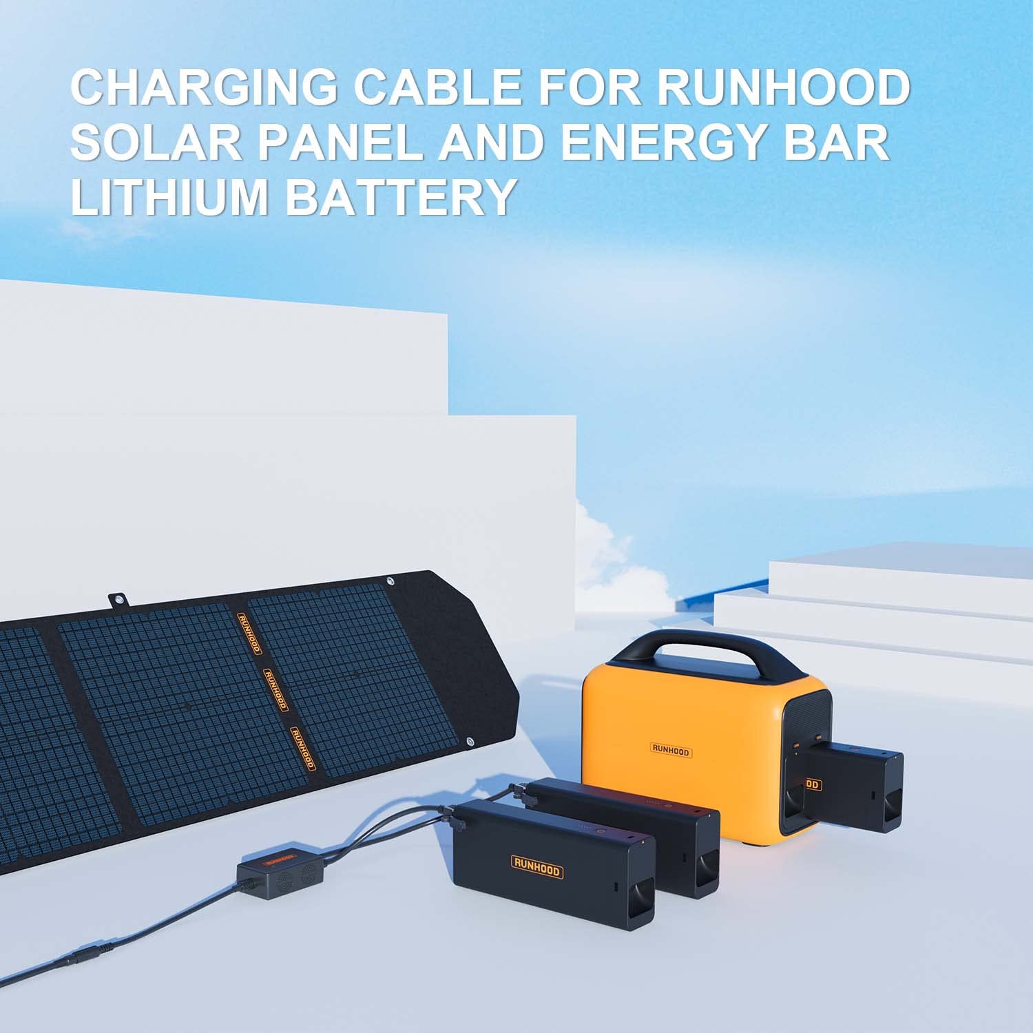 Runhood Solar Panel SERI 100, 100W Portable Generator Panel for Rallye Series, Store Energy with EB324 Battery, MC4 Output Perfect for Runhood Power Station Loop for Outdoor/Off-Grid/Emergency