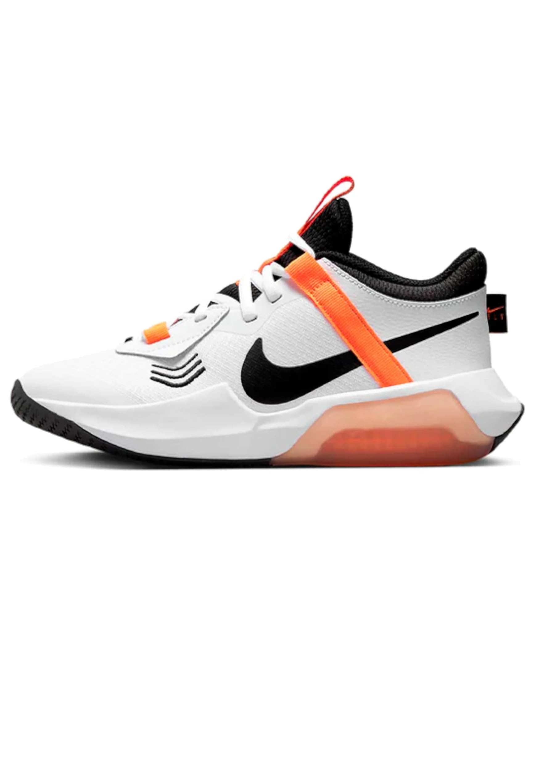 Nike Big Kids Air Zoom Crossover Basketball Shoes (GS) (White/Black/Safety Orange, us_Footwear_Size_System, Big_Kid, Men, Numeric, Medium, Numeric_6)