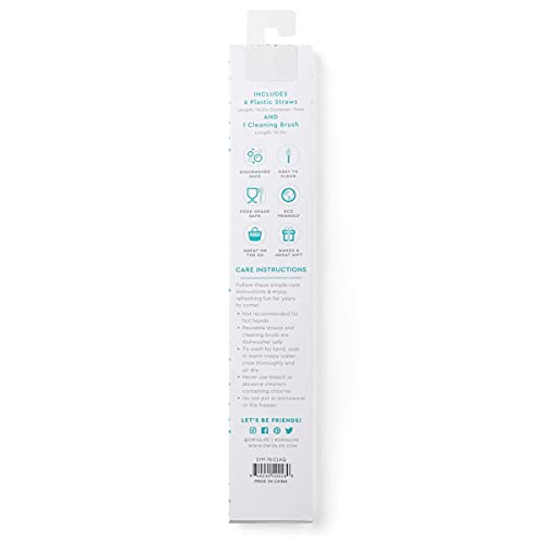Swig Life Tall Straw Set + Cleaning Brush, Each Straw is 10.5 inch Long (Fits Swig Life 20oz, 22oz, and 32oz Tumblers)
