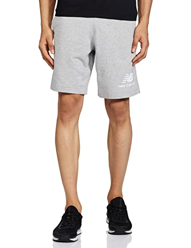 New Balance Men's NB Essentials Stacked Logo Short, Athletic Grey , Medium