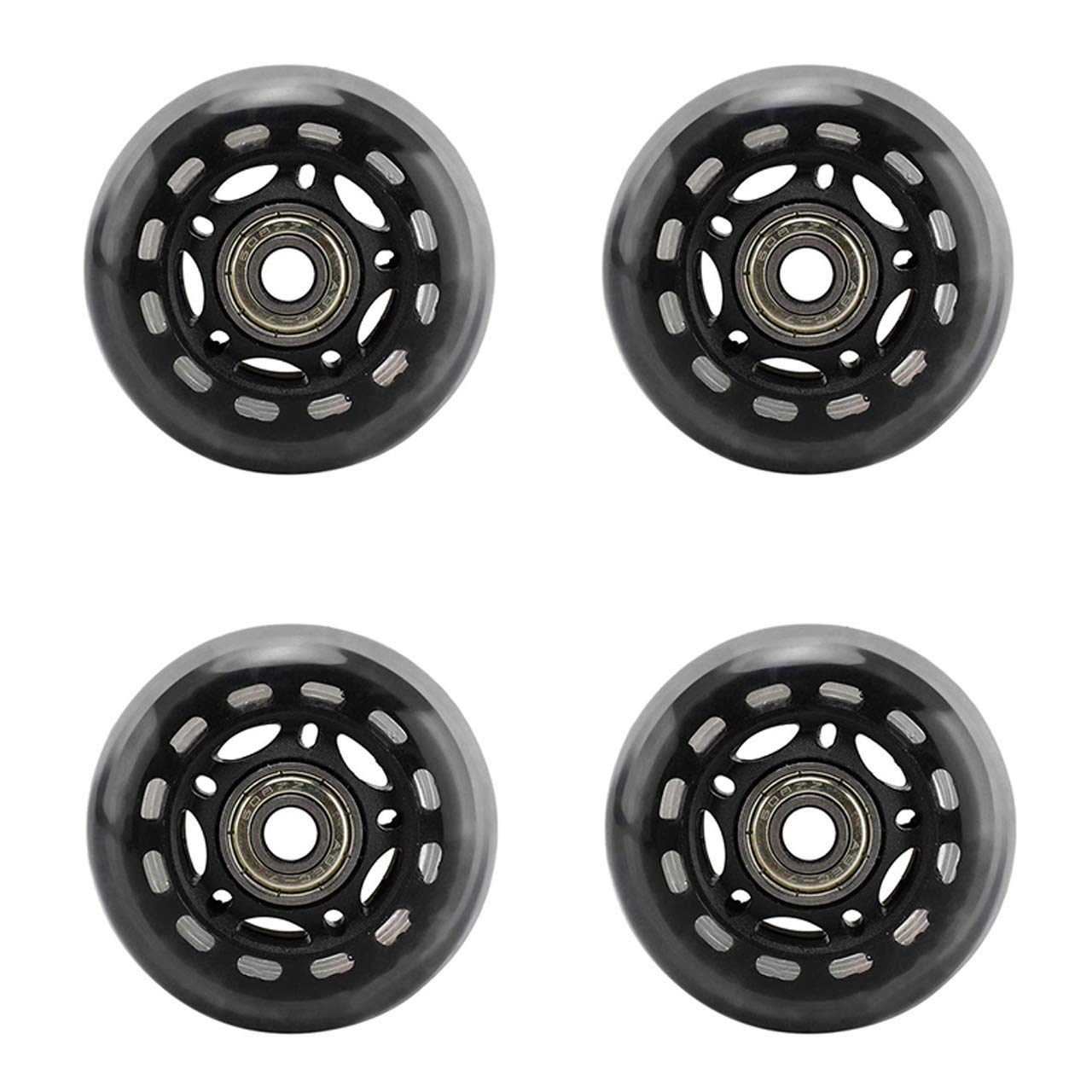 NEWCOMDIGI 64mm 8 Pack Inline Skate Wheels Skates, Skateboards Scooters Inline Roller Skating Inline Skate Parts Wheels Replacement Wheels with Bearings