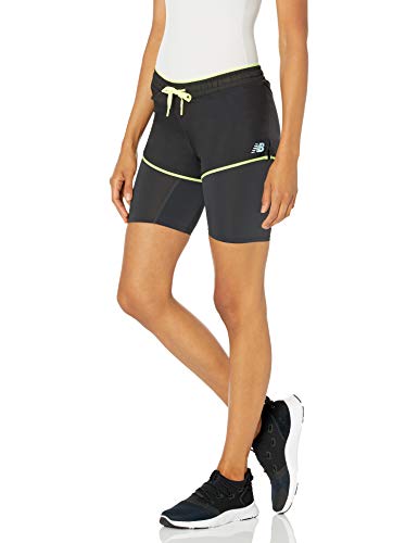 New Balance Women's Q Speed Breathe 2 in 1 Short, Phantom/Lemon Slush, Small