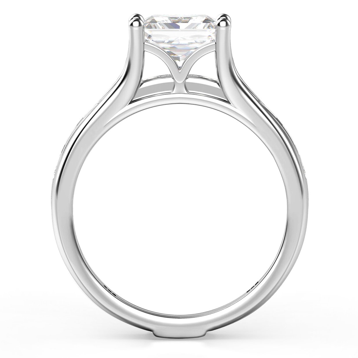 Metal Factory Sz 8 Sterling Silver 2Pcs 925 CZ Cubic Zirconia Engagement Wedding Band Ring Insert Set
