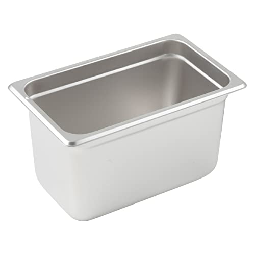 Winco Anti-Jamming Steam Pan, 1/4 by 6-Inch, Standard Weight