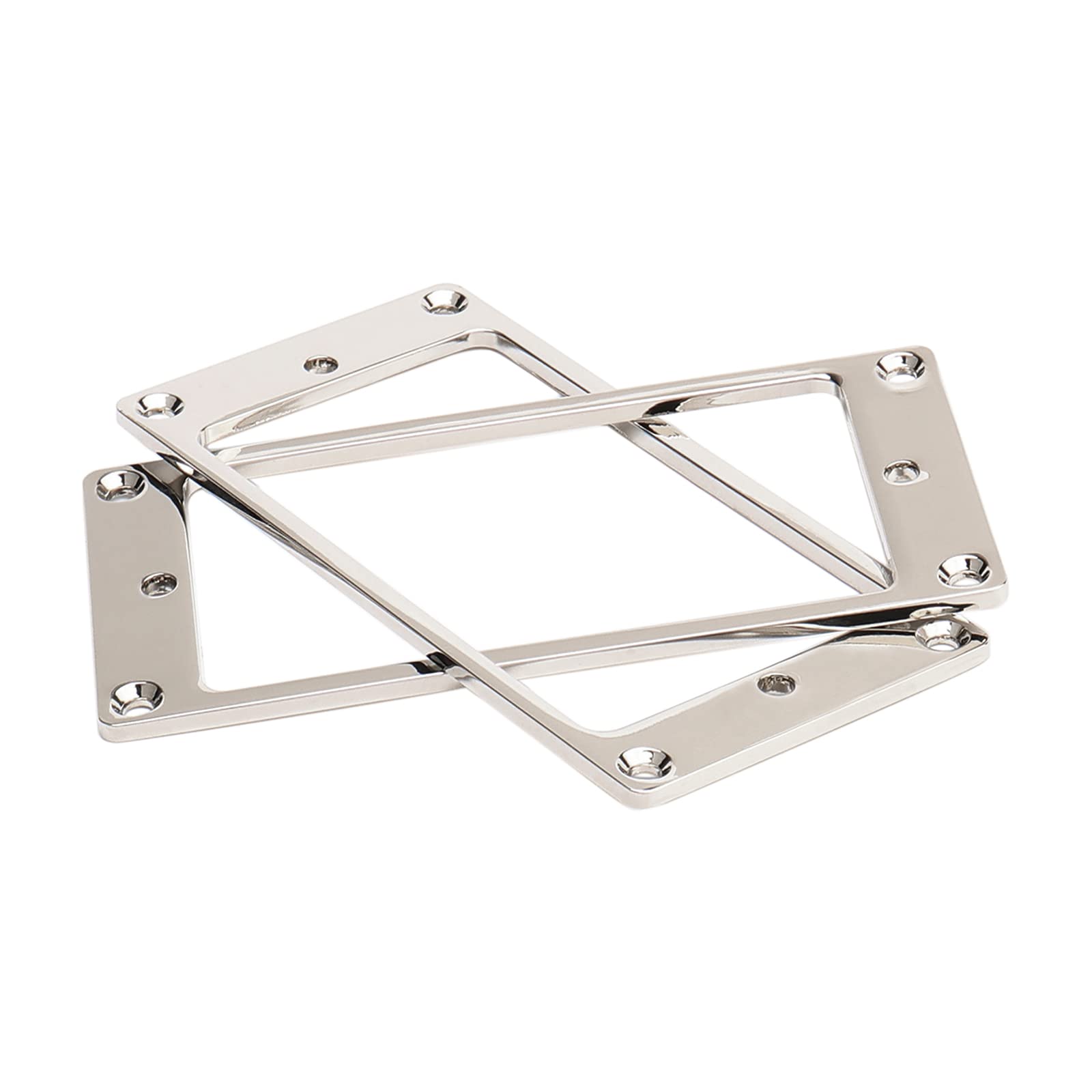 Metal Flat Electric Guitar Humbucker Pickup Ring, Frame Mounting Ring, Bridge Neck Pickups Cover Frame Replacement Part, Pack of 2 (chorme)