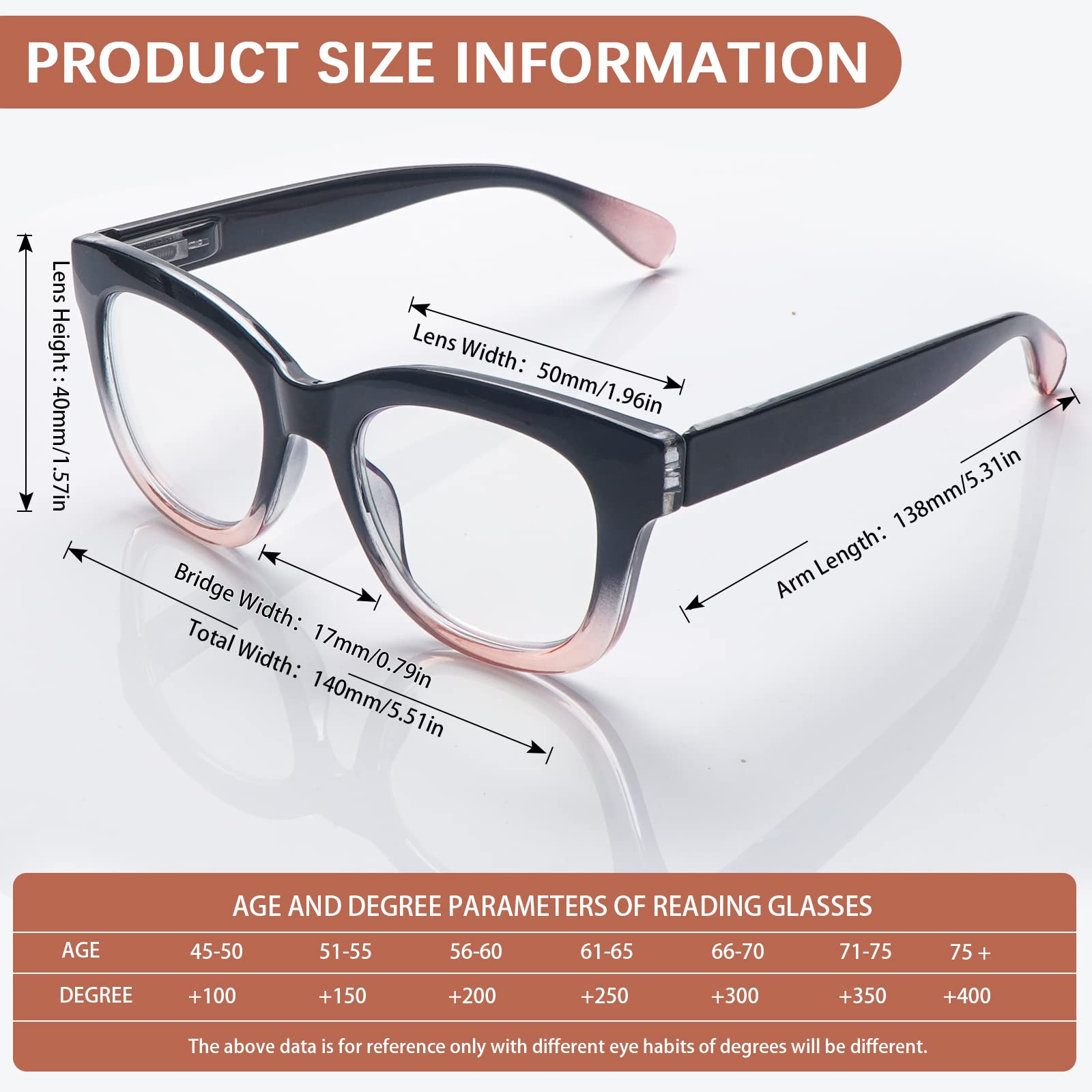 MAEOWN Oprah Style Reading Glasses for Women Blue Light Blocking 6 Pack Computer Readers Fashion Quality Eyeglasses (Multicolor, 1.25, x)