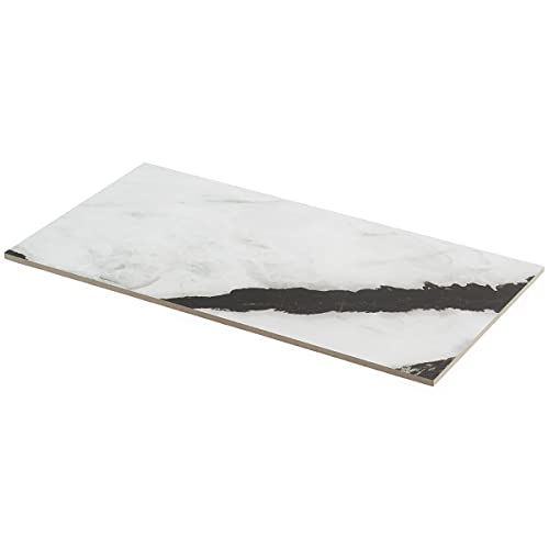 Saroshi Panda White 11.81 in. x 23.62 in. Matte Porcelain Floor and Wall Tile (15.5 Sq. Ft. / Case)