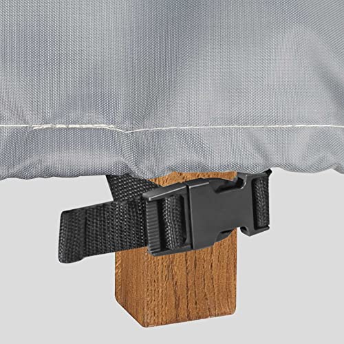 STEECA Patio Coffee Table Cover, Waterproof Rectangular Small Side Table Cover for Outdoor Furniture 48L x 26W x 18H inch